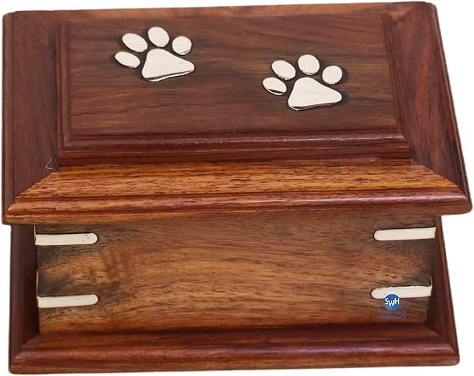 Wooden Urn Box For Pet Ashes | Wood Cremation Urns For Cat and Dog Ashes | Keepsake Urns | Funeral Urns | Handmade Urns | Burial Urns (A)