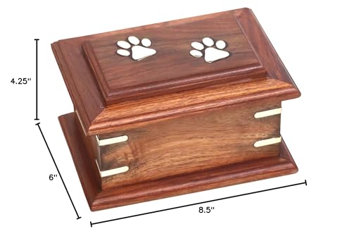 Wooden Urn Box For Pet Ashes | Wood Cremation Urns For Cat and Dog Ashes | Keepsake Urns | Funeral Urns | Handmade Urns | Burial Urns (A)