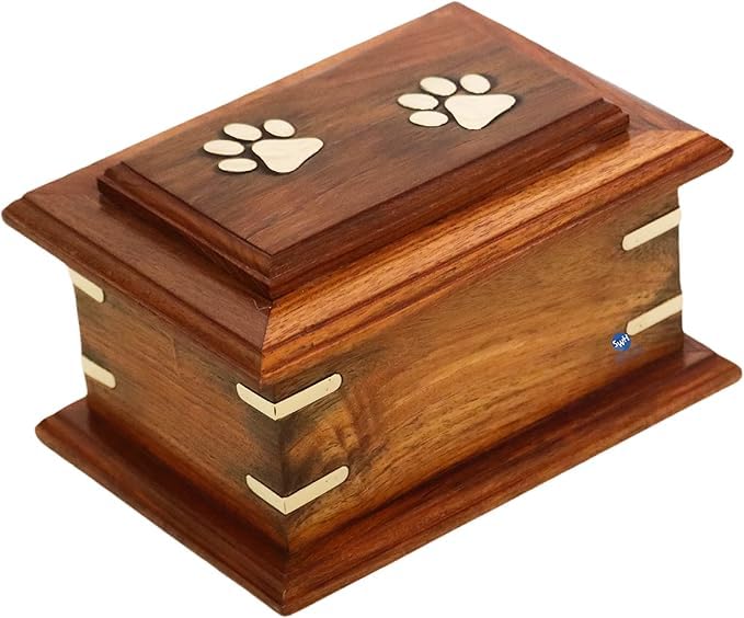 Wooden Urn Box For Pet Ashes | Wood Cremation Urns For Cat and Dog Ashes | Keepsake Urns | Funeral Urns | Handmade Urns | Burial Urns (A)