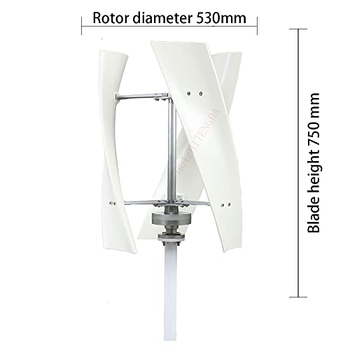 HUIZHITENGDA Vertical Wind Turbine Generator Kit,10000W 48V Vertical Axis Permanent Maglev Wind Turbine with Controller Suitable for Outdoor Garden Power Generation,220v