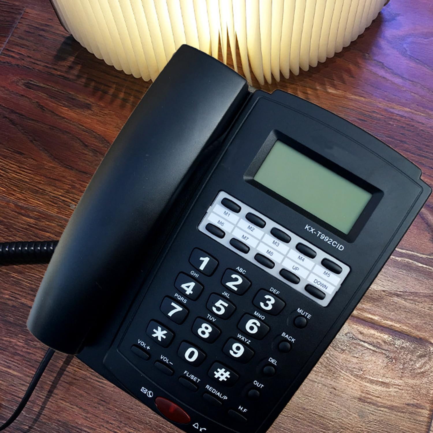Corded Telephone Landline Telephone, Dual Interface Wired Telephone Big Button Landline Phones with Caller Identification Suitable for Office, Front Desk, Home, Hotel, Corded Landline (Black)