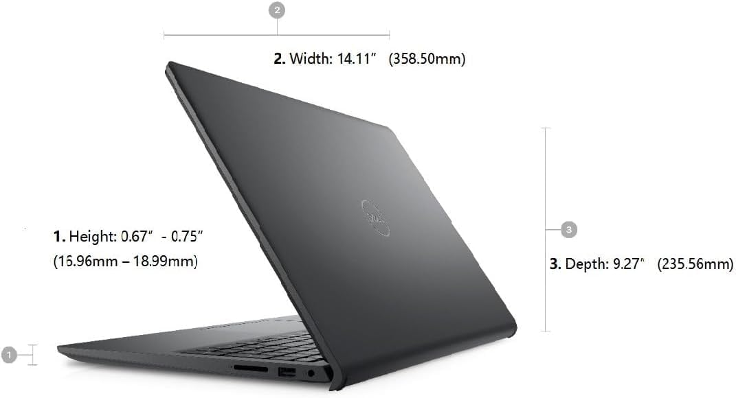 Dell Inspiron Laptop 2023 Newest, 15.6" FHD Touchscreen, Intel-Core i7 1355U (10 cores), 32GB RAM, 1TB SSD, Intel Iris Xe Graphics, Wi-Fi 6, Bluetooth, Webcam, Windows 11 Home, with USB WiFi Adapter