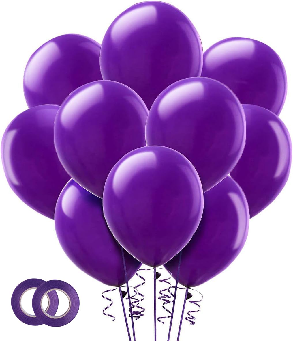 Purple balloons,100-Pack,12-Inch,Latex Balloons(purple)