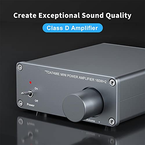 TBGFPO Tda7498e 2 Channel Sound Power Amplifier Audio Receiver Mini HiFi Amp Home Theater Speakers 160w X 2 Amplificador