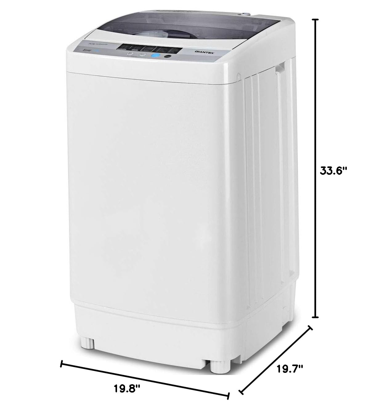 Giantex Full-Automatic Washing Machine Portable Compact 1.34 Cu.ft Laundry Washer Spin with Drain Pump, 10 programs 8 Water Level Selections with LED Display 9.92 Lbs Capacity