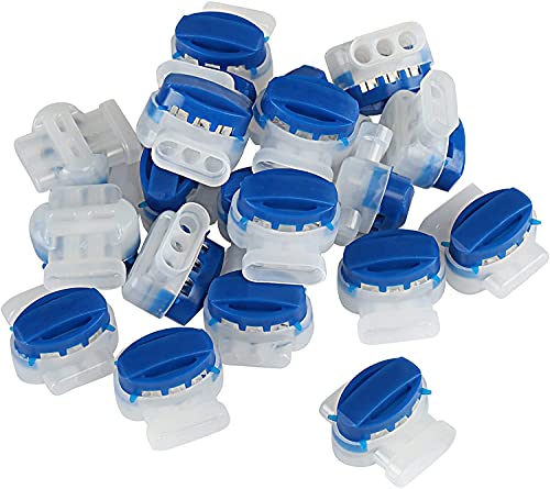 EMBerg 314 (20 Pack) IDC Waterproof Electrical Wire Connector (2 or 3 Wire) for Direct Burial Applications for Robotic Lawn Mowers, Invisible Pet Fences, Irrigation Applicationsā¦