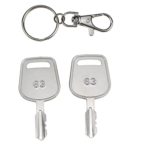 JEENDA 2PCS Start Ignition Key Compatible with John Deere Sears Craftsman AYP MTD Husqvarna Gravely Ariens Poulan Bad Boy CubCadet Delta Mower Garden Tractor