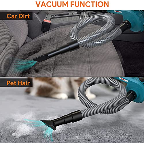 Cordless Leaf Blower, ENEACRO 20V 30000RPM Lithium 2AH Battery-Powered 2 in 1 for Sweeper & Vacuum Leaf/Dust, 5 Variable Speed Lightweight with Battery, Fast Charger