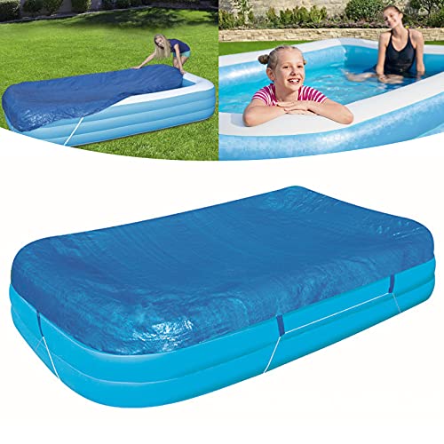 Rectangular Pool Cover,Fits 8.6ftX5.7ft Inflatable Rectangle Swimming Pool Cover, Inflatable Pool Cover, Dustproof Rainproof Waterproof Square for Garden Outdoor Paddling Family Pools Protector