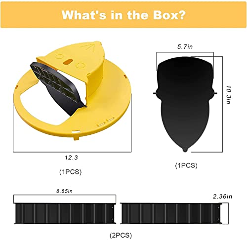 2 Pack Flip and Slide Bucket Lid Mouse Trap, Auto Reset Mice Chipmunk Traps for House Indoor Sanitary Mouse Traps Indoor Outdoors,Compatible 5 Gallon Bucket
