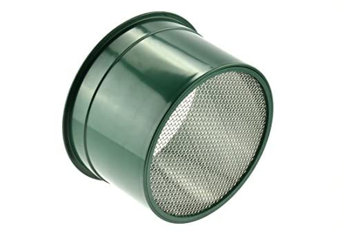 SE 5.5 Inch Mini Stackable Classifier Gold Prospecting Pan - 10 Holes/ Square Inch Stainless Steel Mesh Sifting Pan, Green