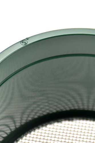 SE 5.5 Inch Mini Stackable Classifier Gold Prospecting Pan - 10 Holes/ Square Inch Stainless Steel Mesh Sifting Pan, Green