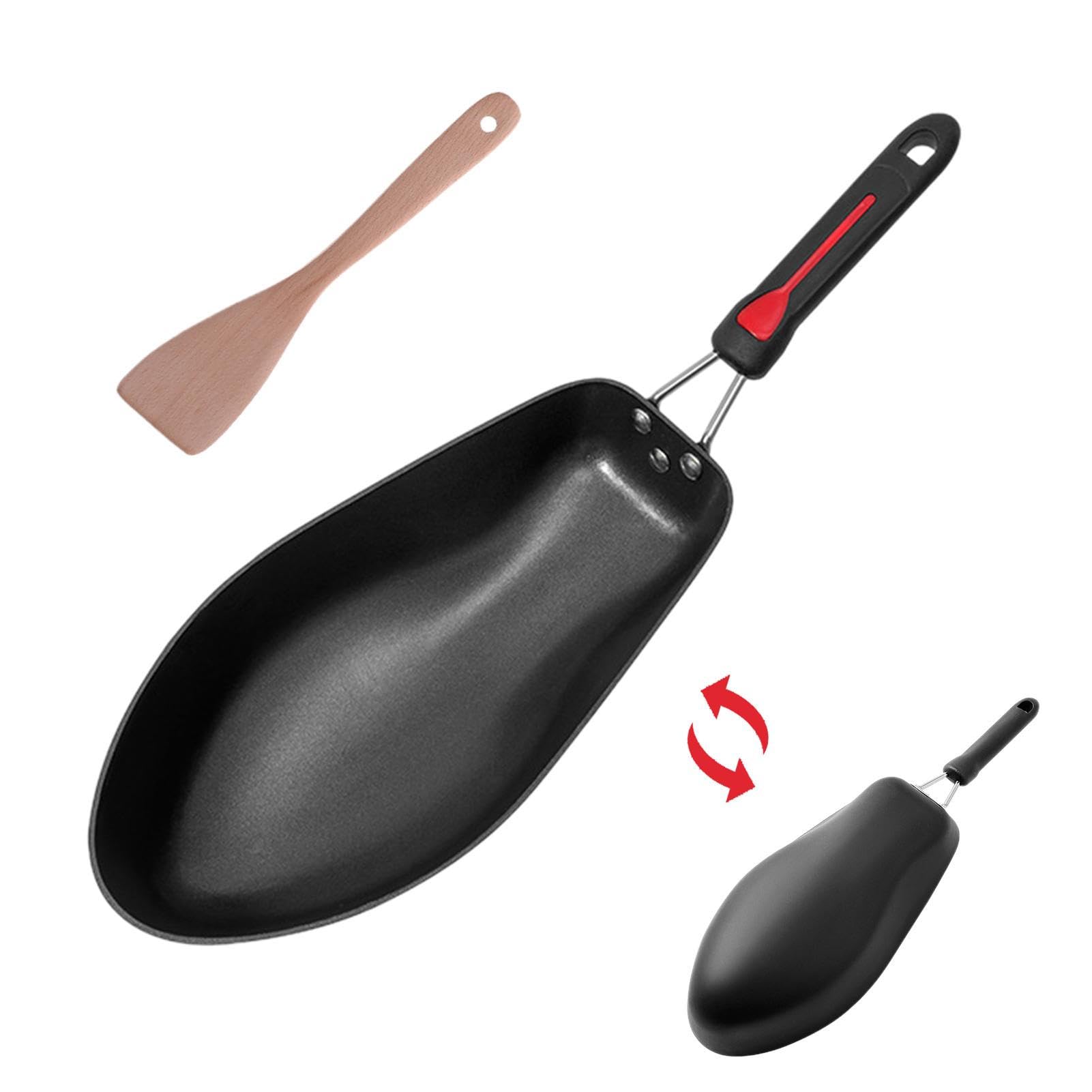 EEASSA Fish Shape Non-Stick Oval Shaped Frying Pan, Aluminum Alloy, 8.7cm Deep, Ideal for Grilling, Frying, and Serving