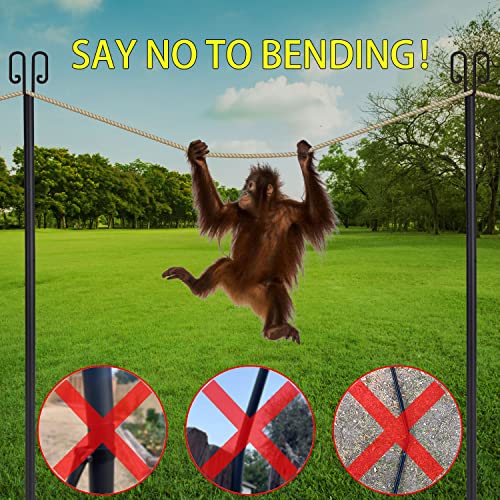 Jowkou String Light Poles for Outdoor String Lights 2 Pack, 100 Inch Light Poles for Outside String Lights, Backyard Steel Patio Light Poles for Garden, Patio, Wedding, Party, Birthday Decorations