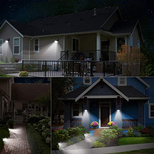 Muasdae Solar Outdoor Lights, Solar Lights Outdoor Waterproof, Solar Spot Lights Outdoor, IP67 Waterproof Adjustable Wall Light for Patio Pathway Yard Garden Driveway Pool
