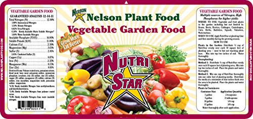 Nelson All Vegetable Garden Plant Food Granular Fertilizer Multi Purpose High Calcium Phosphorus Micronutrients In Ground Gardens Containers Greenhouses NutriStar 12-14-11 (2 LB)