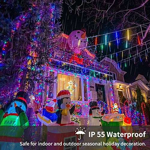 MX232 72ft Christmas 200 Count LED String Lights with Timer 8 Modes Plug in IP55 Waterproof Fairy Light Warm White&Color Changing Twinkle Lights for Outdoor Indoor Patio Yard Garden Tree Party