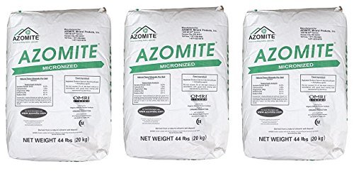 AZOMITE Micronized Bag - 100% Naturally Derived - OMRI Listed – Great for Hemp, Fertilizer, Soil Mixes and Home Gardens - 44 Pounds