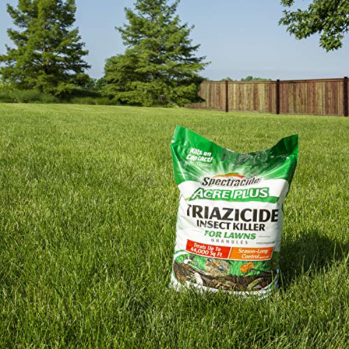 Spectracide Triazicide Acre Plus Insect Killer Granules For Lawns, Protects Lawns, Vegetables, Fruit & Nut Trees, Roses, Flowers, Trees & Shrubs, 32 fl Ounce