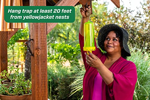 RESCUE! Reusable Yellowjacket Trap - 2 Pack + 2 Four-Week Refills
