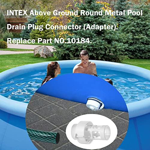 10184 Intex Hose Drain Plug Connector Replacement Intex Round Swimming Pool /Garden Hose Drain Plug - 2 Pack