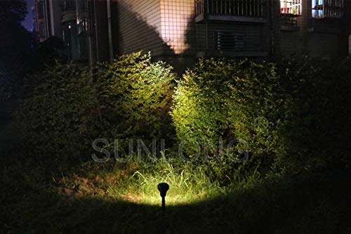 SUNLONG New Generation Solar SpotLights Outdoor Waterproof Super Bright 15LEDs Security Front Door Light Solar Powered Landscape Spotlights for Garden Pathway Driveways (WarmWhite)