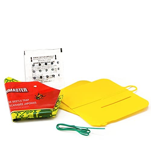 Japanese Beetle Bag Trap by Catchmaster - 3 Pack, Ready to Use Outdoors. Insect Bug Pest Plant Protection Dual Pheromone Food Lure System Season Disposable Easy Maximum Coverage Secure