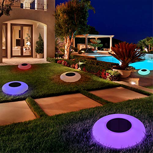 Blibly Solar LED Lights Inflatable,Swimming Pool Lights Solar Floating Light Floating Pool Lights with Multi-Color LED Waterproof Outdoor Garden Lights (L)…