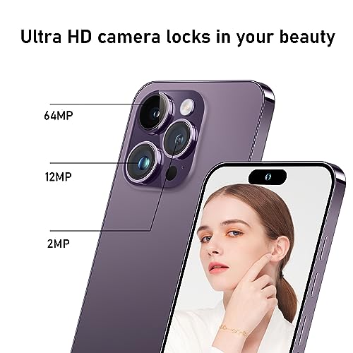 WV LeisureMaster A14 Pro Max Cell Phone,6+256GB Unlocked Phone,Android 13.0 Smartphone,6.82-inch HD Screen,Dual SIM,Dual Standy,6800 mAh Battey,64MP Camera,2796 * 1290 Resolution 5G Phone