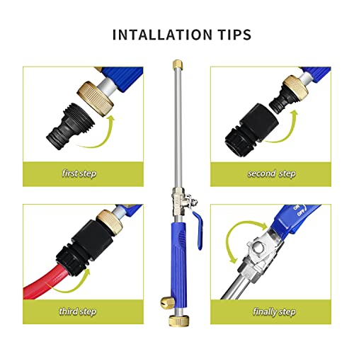 XUNCHI High Pressure Power Washer Wand Hydro Jet Nozzle for Garden Cleaning Car Washing Watering Sprayer Cleaning Tool