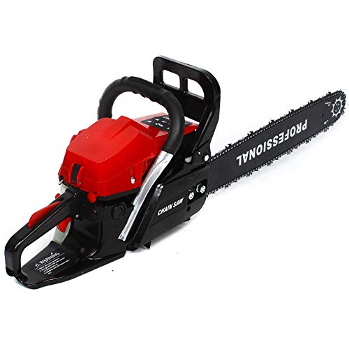 2 Stroke 62cc Gas Powered Chainsaw, 20 Inch Chainsaw, Handheld Labor And Time Saving Efficient Convenience Durable Cordless Gas Powered Chainsaw, Work Tools For Farm, Garden And Ranch, Woods