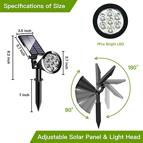 MEIHONG Solar Spot Lights Outdoor Landscape Lights Solar Powered Waterproof Solar LED Landscape Lighting, Solar Tree Lights Solar Spot Lights Garden Decorations (4 Pack)