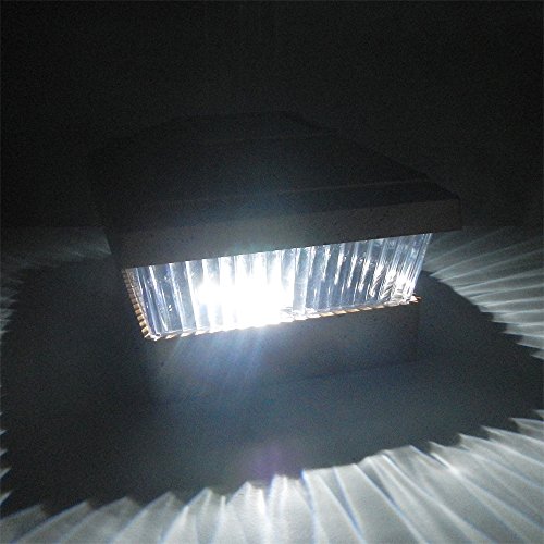 iGlow 18 Pack Copper Outdoor Garden 5 x 5 Solar LED Post Deck Cap Square Fence Light Landscape Lamp PVC Vinyl Bronze