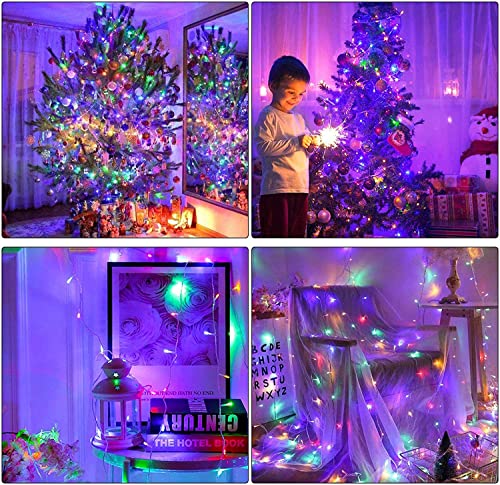 66FT 200 LED Indoor/Outdoor Fairy String Lights Plug in, Waterproof Christmas Lights with 8 Lighting Modes for Bedroom, Wedding, Party, Garden, Christmas Tree Decoration