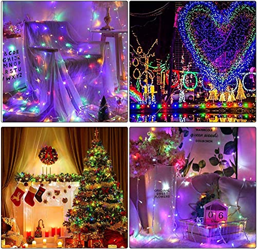 66FT 200 LED Indoor/Outdoor Fairy String Lights Plug in, Waterproof Christmas Lights with 8 Lighting Modes for Bedroom, Wedding, Party, Garden, Christmas Tree Decoration