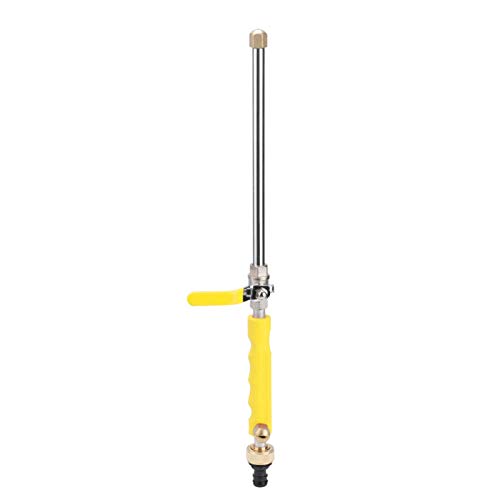 Washer Spray Head, Spray Rod, with Switch Valve Washer Nozzle, Long Distance Car Cleaning Tool for Garden Irrigation(Yellow)