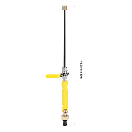 Washer Spray Head, Spray Rod, with Switch Valve Washer Nozzle, Long Distance Car Cleaning Tool for Garden Irrigation(Yellow)