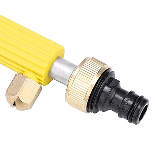 Washer Spray Head, Spray Rod, with Switch Valve Washer Nozzle, Long Distance Car Cleaning Tool for Garden Irrigation(Yellow)