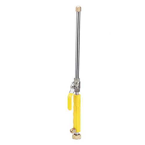 Washer Spray Head, Spray Rod, with Switch Valve Washer Nozzle, Long Distance Car Cleaning Tool for Garden Irrigation(Yellow)