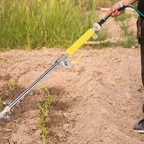 Washer Spray Head, Spray Rod, with Switch Valve Washer Nozzle, Long Distance Car Cleaning Tool for Garden Irrigation(Yellow)