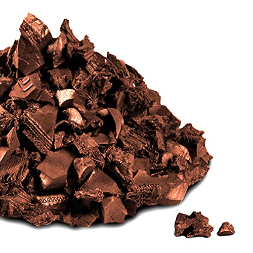 NuPlay Rubber Mulch Landscaping Bark – Rubber Nugget Weed Barrier Garden Ground Cover, 4 Pack, Redwood