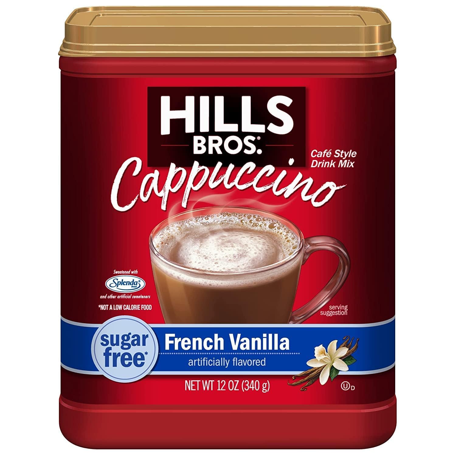 Hills Bros. Flavor Coffee (Sugar-Free French Vanilla, 12 Ounce (Pack of 2)