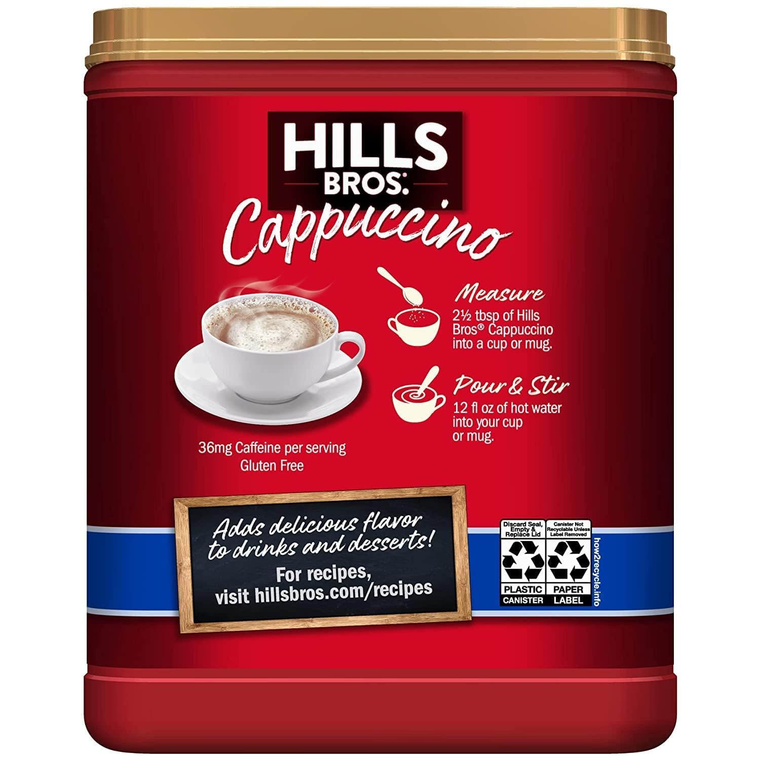 Hills Bros. Flavor Coffee (Sugar-Free French Vanilla, 12 Ounce (Pack of 2)
