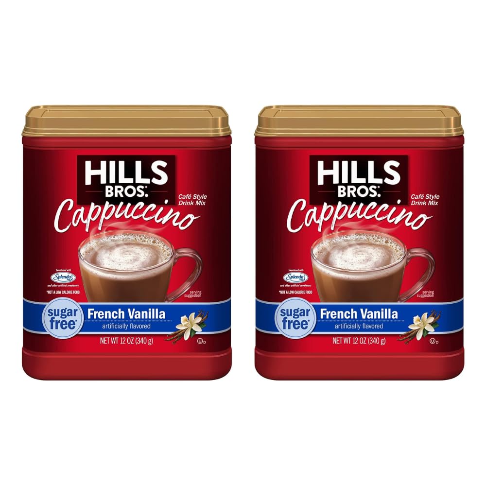 Hills Bros. Flavor Coffee (Sugar-Free French Vanilla, 12 Ounce (Pack of 2)