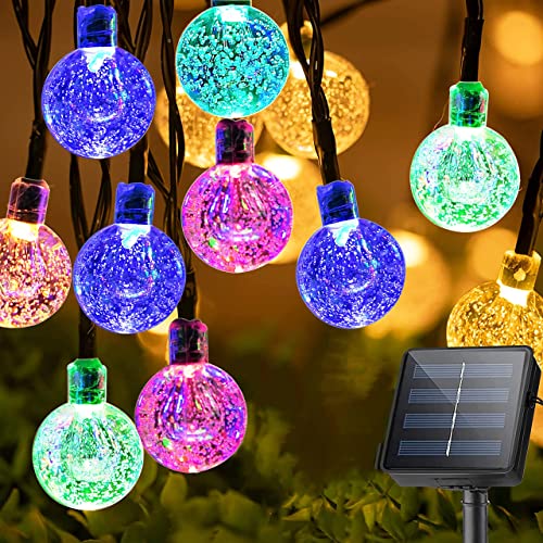 Sunlisky Solar String Lights Outdoor 24.6 Ft 50 LED Crystal Globe Light with 8 Lighting Modes,Waterproof Solar Powered Patio Lights for Garden Yard Porch Balcony Home Party Decor (Multicolor)