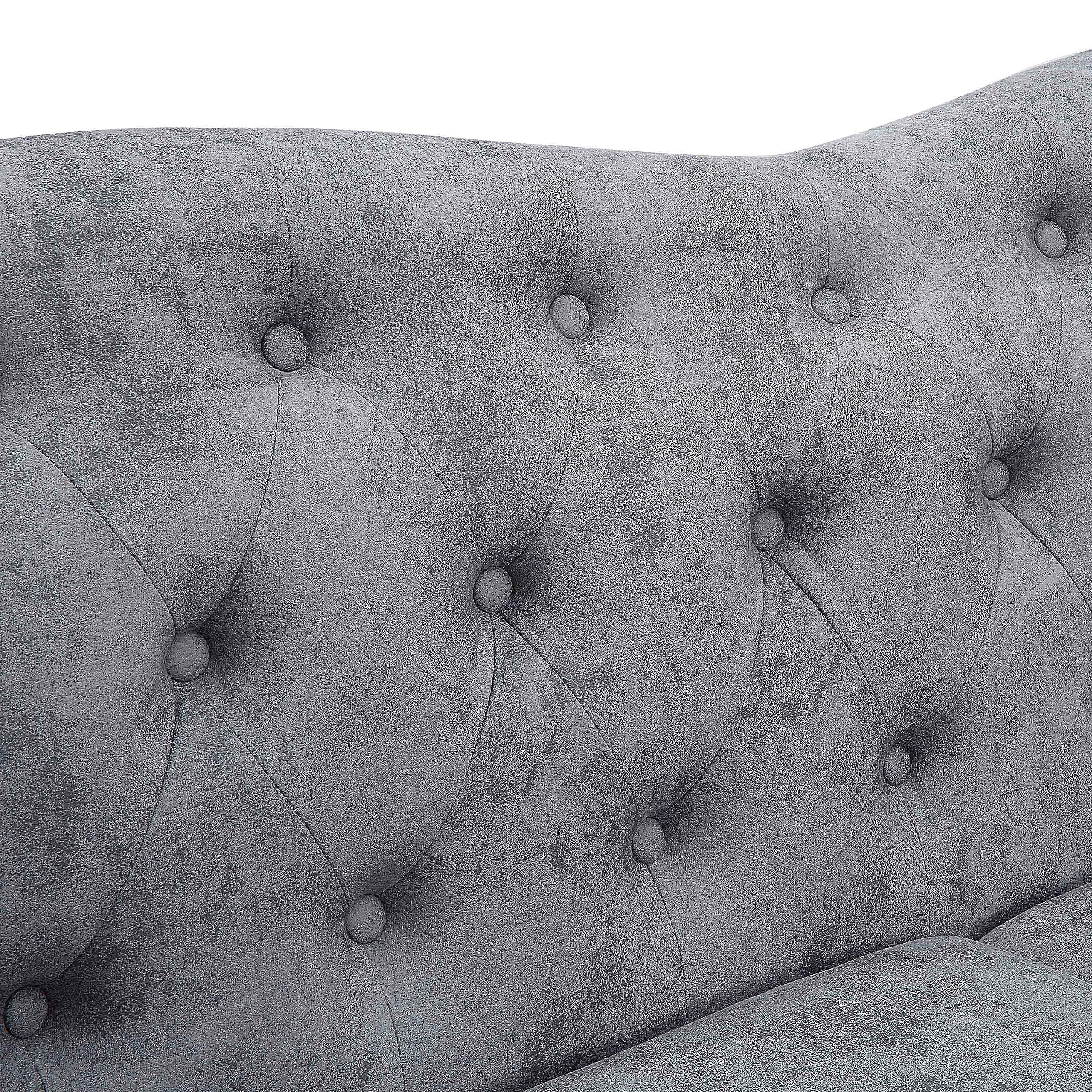 Modern Loveseat Couch Sofa,Classic Traditional Chesterfield Upholstered Accent 3 Seaters Large Sofá Love Seats Futon Couches Furniture with Nailhead Scrolled Arms&Pillows for Small Space/Living Room
