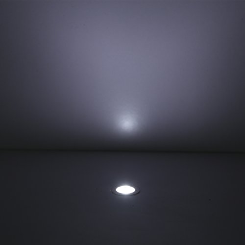 0.7" Tiny LED Deck Lights, QACA Landscape Lighting for Garden, Patio, Stairs Outdoor and Indoor Decoration Security Cool White(Pack of 10)