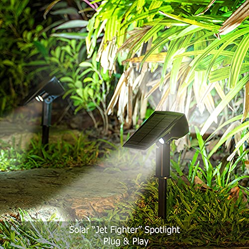 (2 Pack, Multicolor) Solar Spot Lights Outdoor, Front & Back Lighting, 43 LEDs, IP65 Waterproof, Auto On/Off, 2 Modes, Solar Lights Outdoor Garden, Wall Lights, Solar Patio Lights, Yard Lights