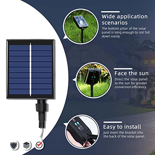 PURPLE LEAF Solar Led String Lights Outdoor Shatterproof 24 Ft 12 Waterproof Bulbs with Commercial 8 Lighting Modes Decorative for Gazebo Yard Garden Pergola with Solar Christmas Powered Light