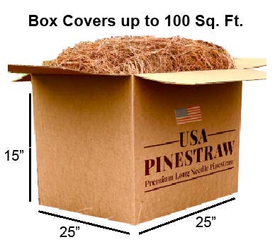USA Pine Straw - Premium Pine Needle Mulch - Covers 100 Sqft (1)